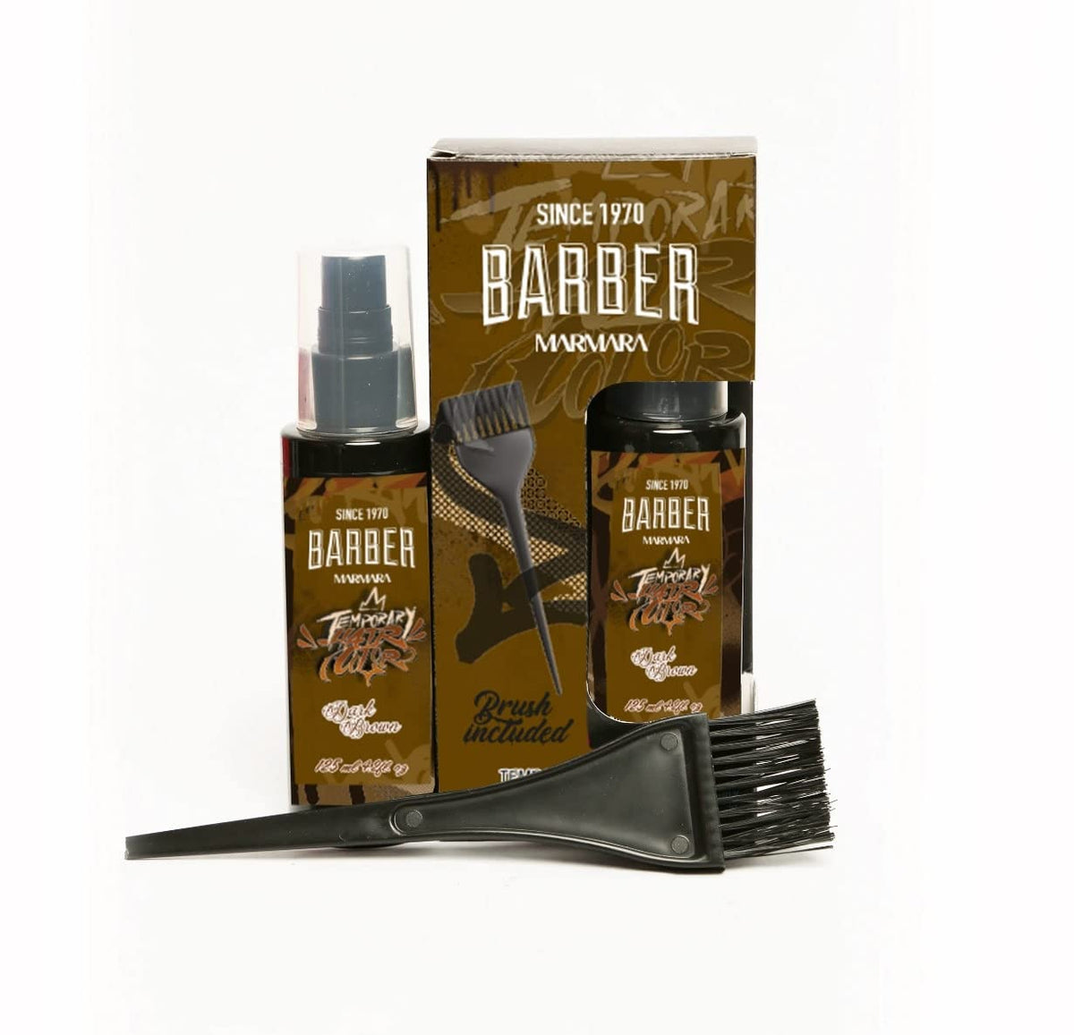 Marmara Barber Temporary Hair Color 125 ml - 4.2 oz (Black or Brown ...