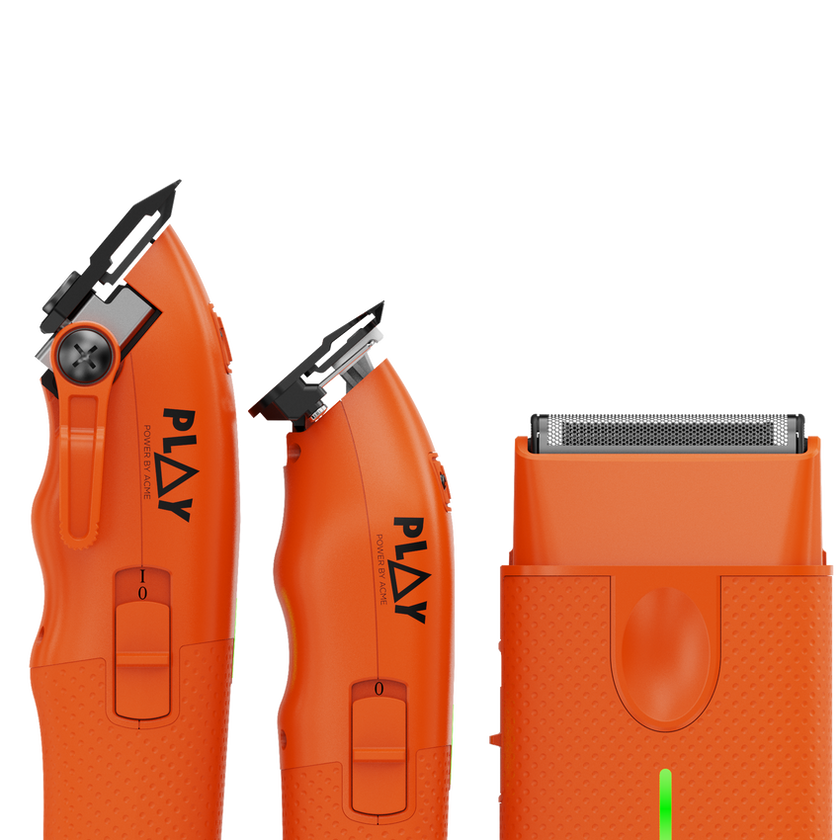 TPOB PLAY 3-Pack – Orange Edition (Clipper, Trimmer & Shaver with 3-Wa ...