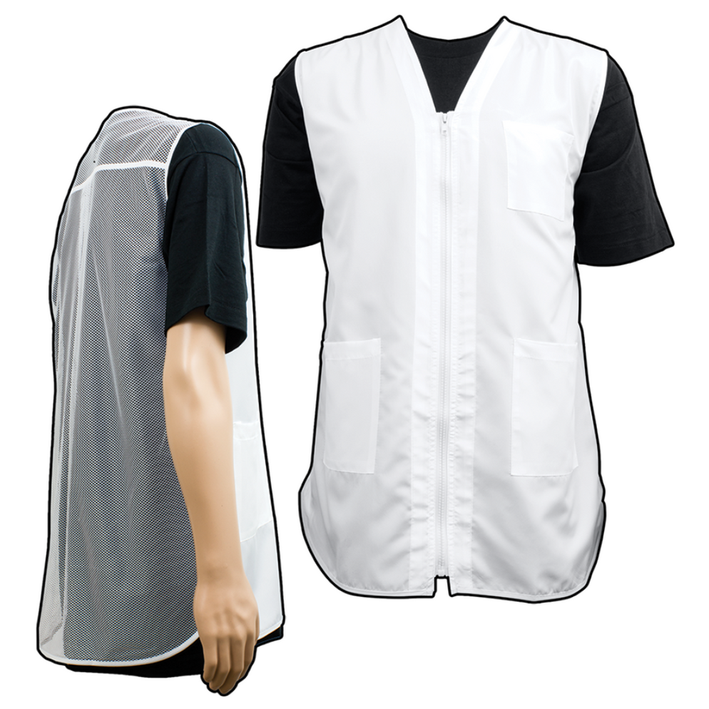 Vincent Mesh Back Vest (Black or White) — WB Barber Supply