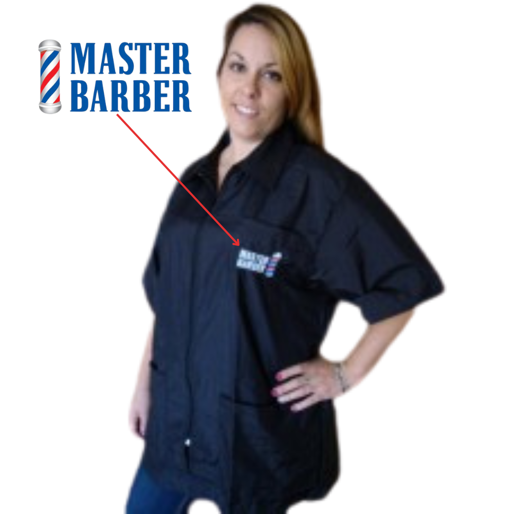 Master Barber Embroidered Nylon Barber Jackets — WB Barber Supply
