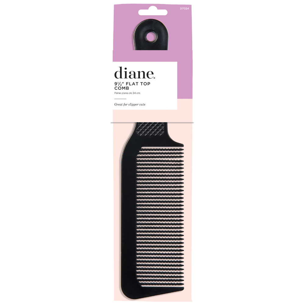 Diane 9-1/2" Flat Top Barber Comb D7024 — WB Barber Supply