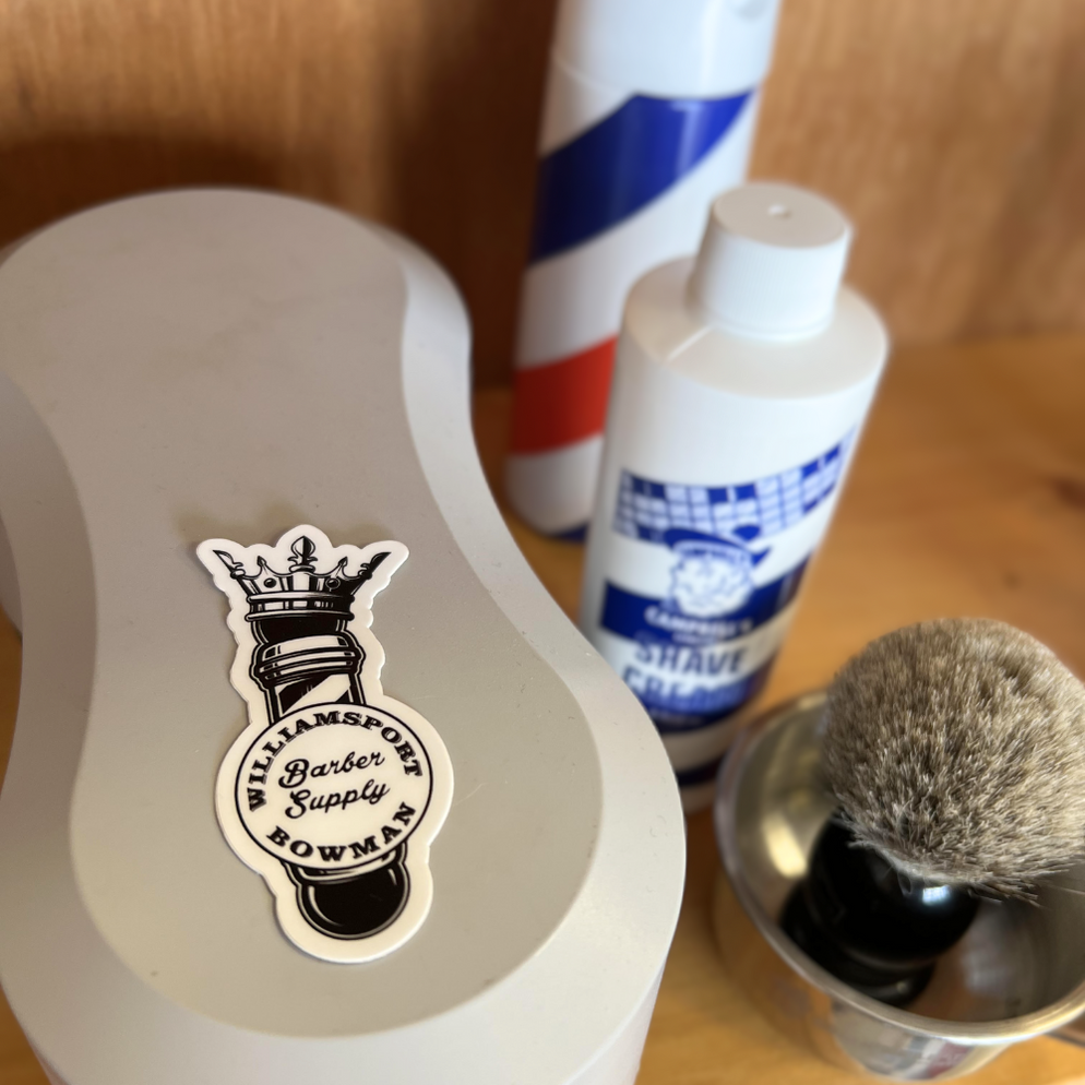 WB King Barber Pole Sticker - 3" x 1.38" — WB Barber Supply