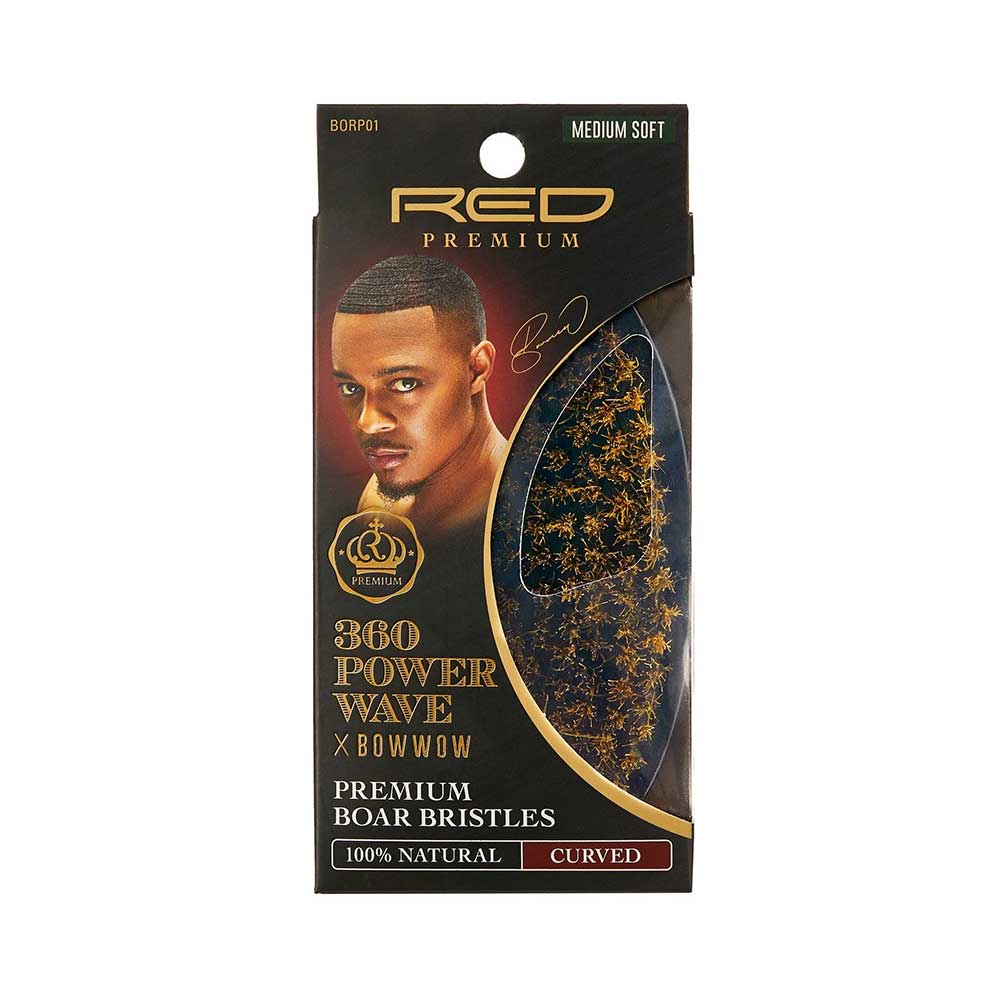 BOW WOW X 360 Power Wave Medium Soft Boar Brush — WB Barber Supply