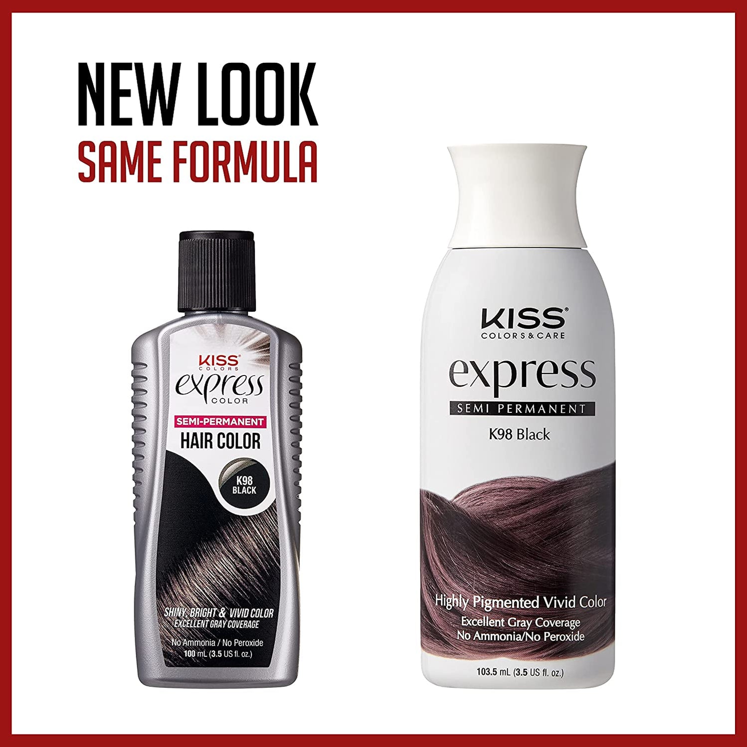 Kiss Express Semi-Permanent Hair Color 100 ml (3.5 US fl oz) — WB ...