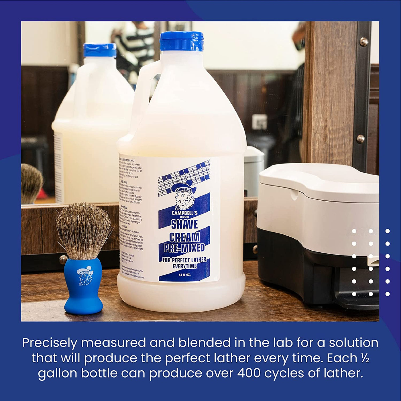 Campbell's Pre-mixed Liquid Lather Shave Cream — WB Barber Supply