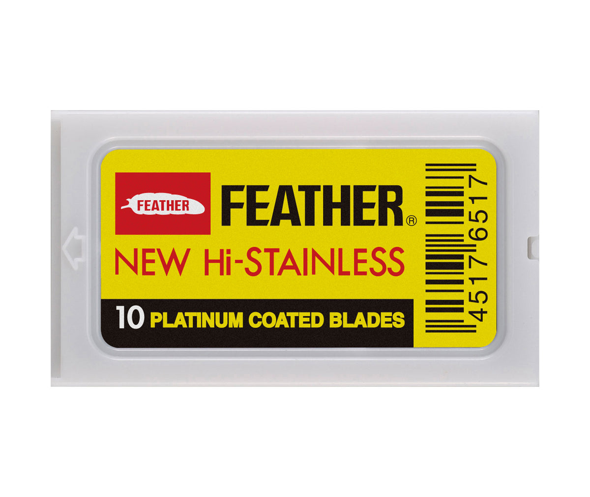 Feather Hi Stainless Double Edge Razor Blades (10pk) — WB Barber Supply