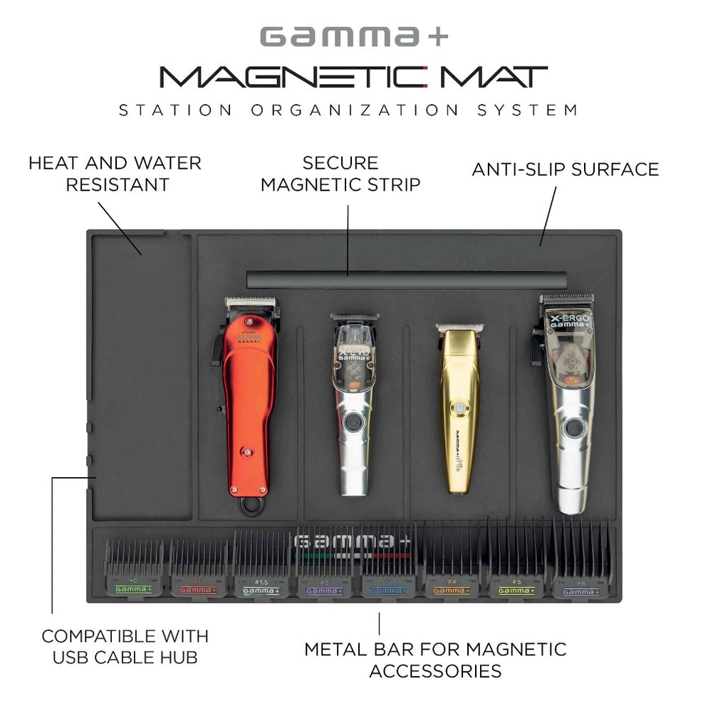 Gamma+ Magnetic Mat - Barber Mat and Station Organizer — WB Barber Supply
