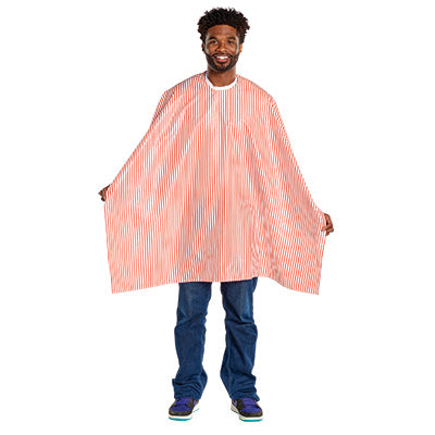 Scalpmaster Nylon Striped Barber Cloth - Red — WB Barber Supply