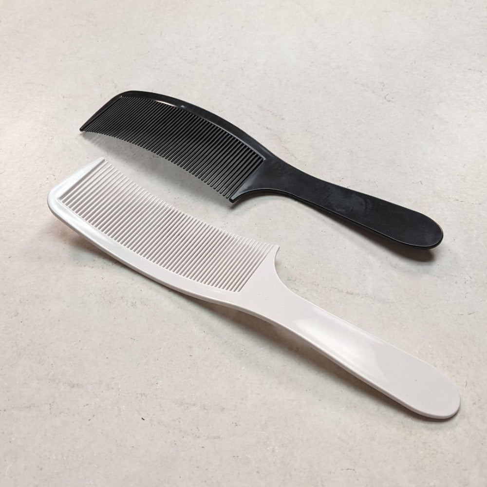 Ivan Zoot Handle Curve Comb (Black or White) — WB Barber Supply