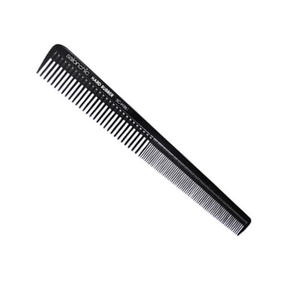 Salonchic 7-1/4" Tapered Hard Rubber Barber Comb SC-HR61 — WB Barber Supply